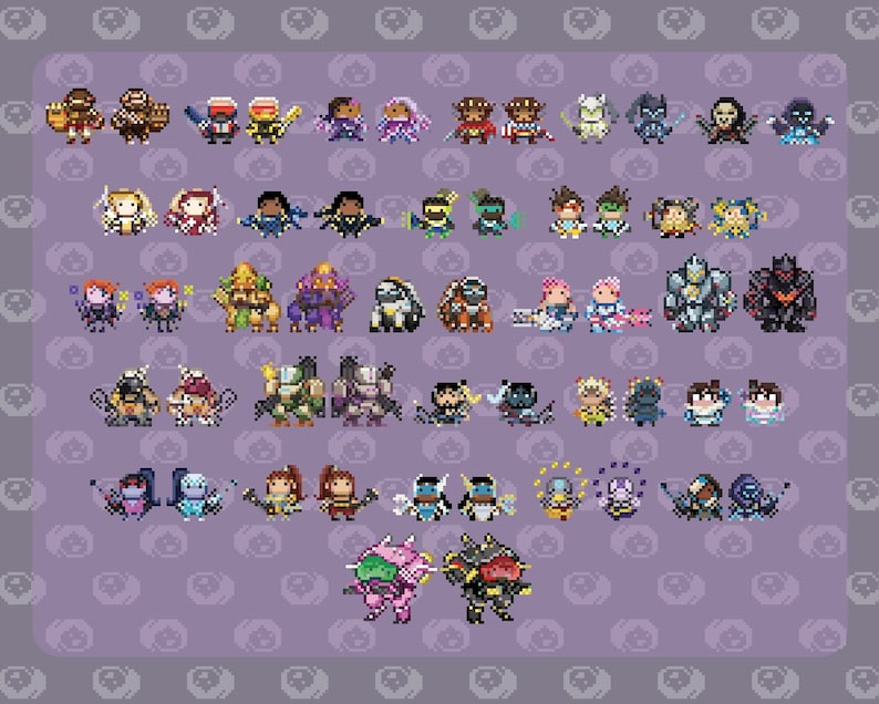 1.5" Reversible Skin Pixel Charms - Etsy