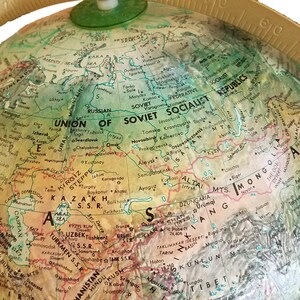Replogle World Ocean Series Standing Floor Globe - 1991 Raised Relief Globe, 12" Globe, USSR ...