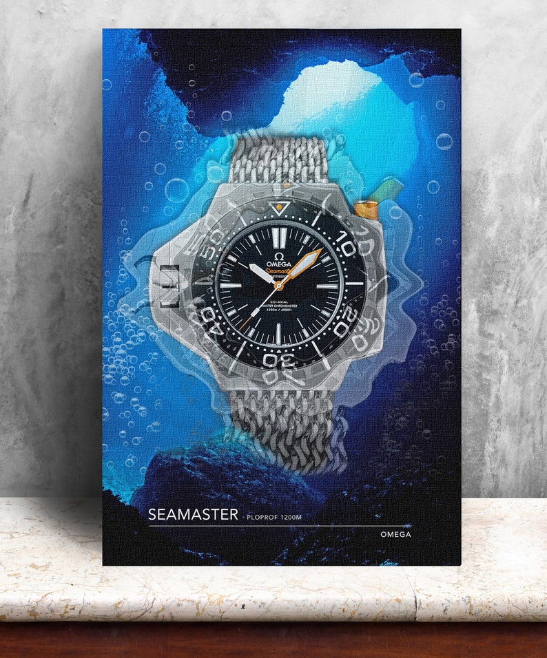 Omega Seamaster Ploprof 1200m Print. Bold Graphic Art on Canvas or ...