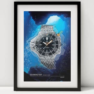Omega Seamaster Ploprof 1200m Print. Bold Graphic Art on Canvas or ...