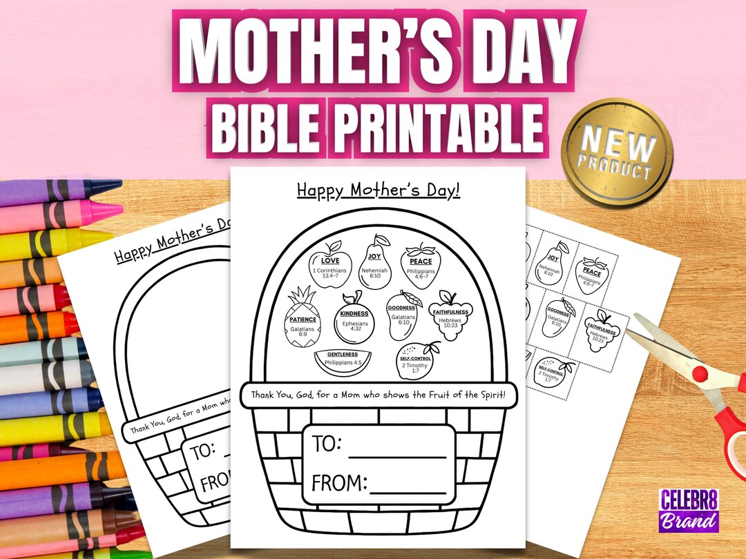 Mother's Day Bible Craft, Mother's Day Bible Printable, Mother's Day ...