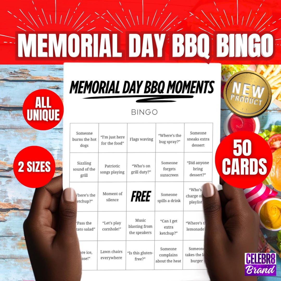 Memorial Day Bingo, Memorial Day Party Game, Memorial Day Activity ...