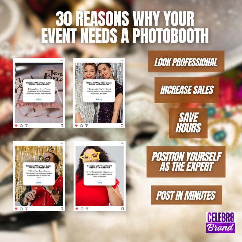 Photo Booth Rental Instagram Post, Photo Booth Business Social Media ...