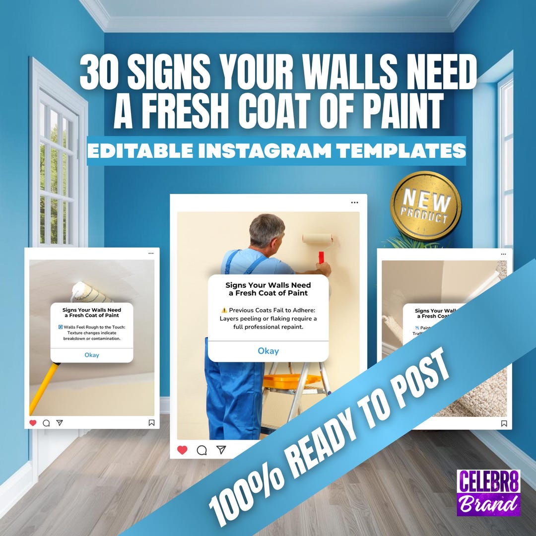 Painters Social Media Templates, House Painter Instagram Posts ...