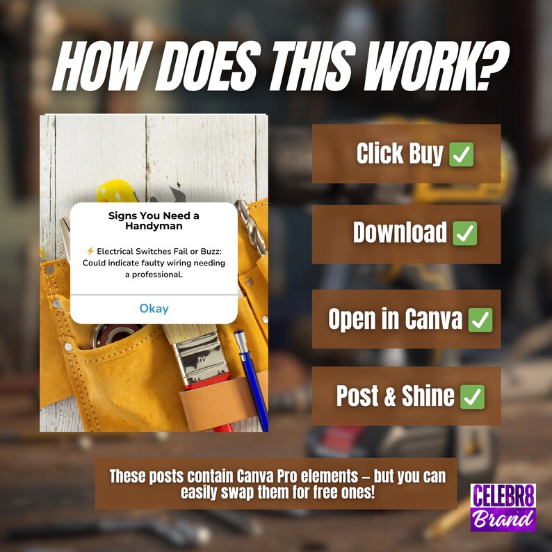 Handyman Social Media Templates, Home Repair Business Instagram Posts ...