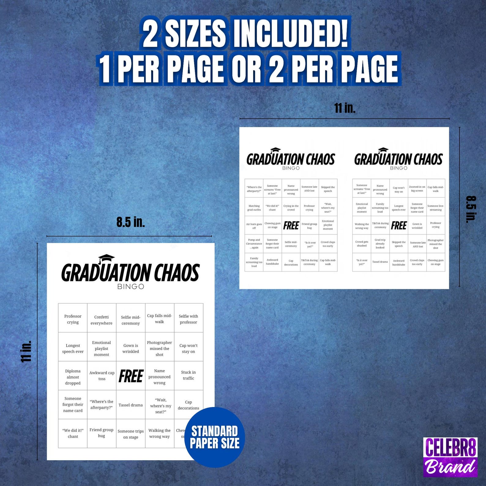 Funny College Graduation Bingo, Graduate Bingo, Graduation Party Bingo ...