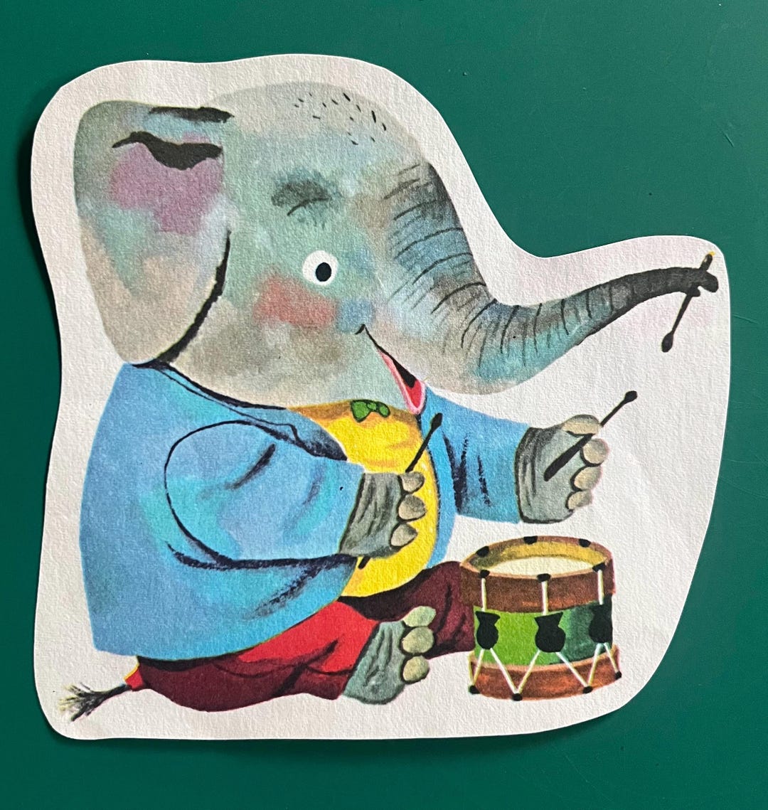 Richard Scarry Storybook Elephant Stickers Multipack - Etsy