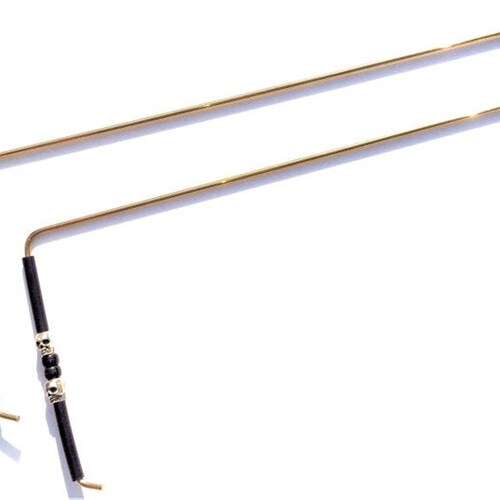 Dowsing/divining Rods Brass 1 Pair W/black/silver Plated - Etsy