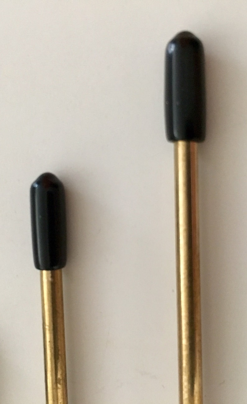 Dowsing/divining Rods Brass, 1 Pair W/wooden Beads, Paranormal ...