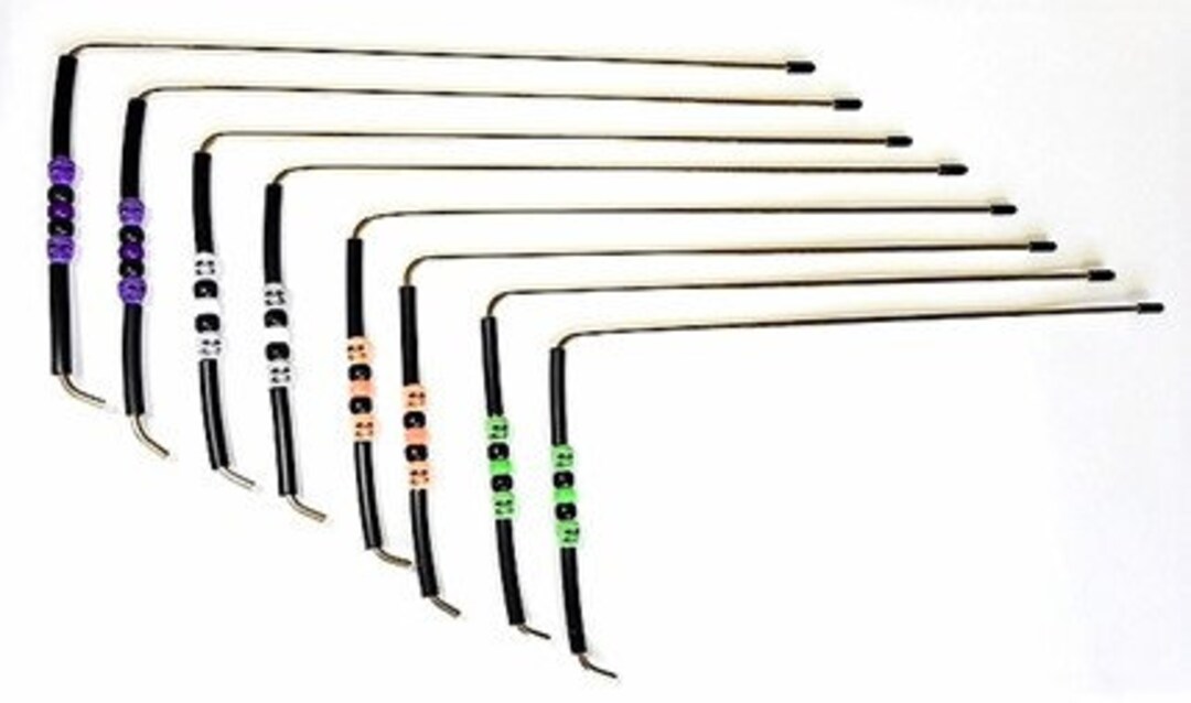 Brass Dowsing Rods With Halloween Skull Beads: Paranormal Treasure ...