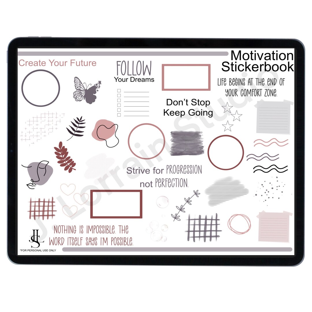 Mini Motivational Digital Sticker | Goodnotes | Planning - Etsy