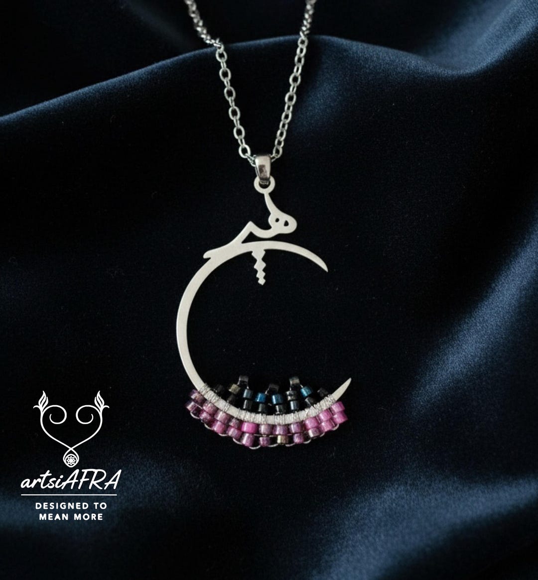Hich Calligraphy Pendant | Persian “hich” Motif Necklace With ...