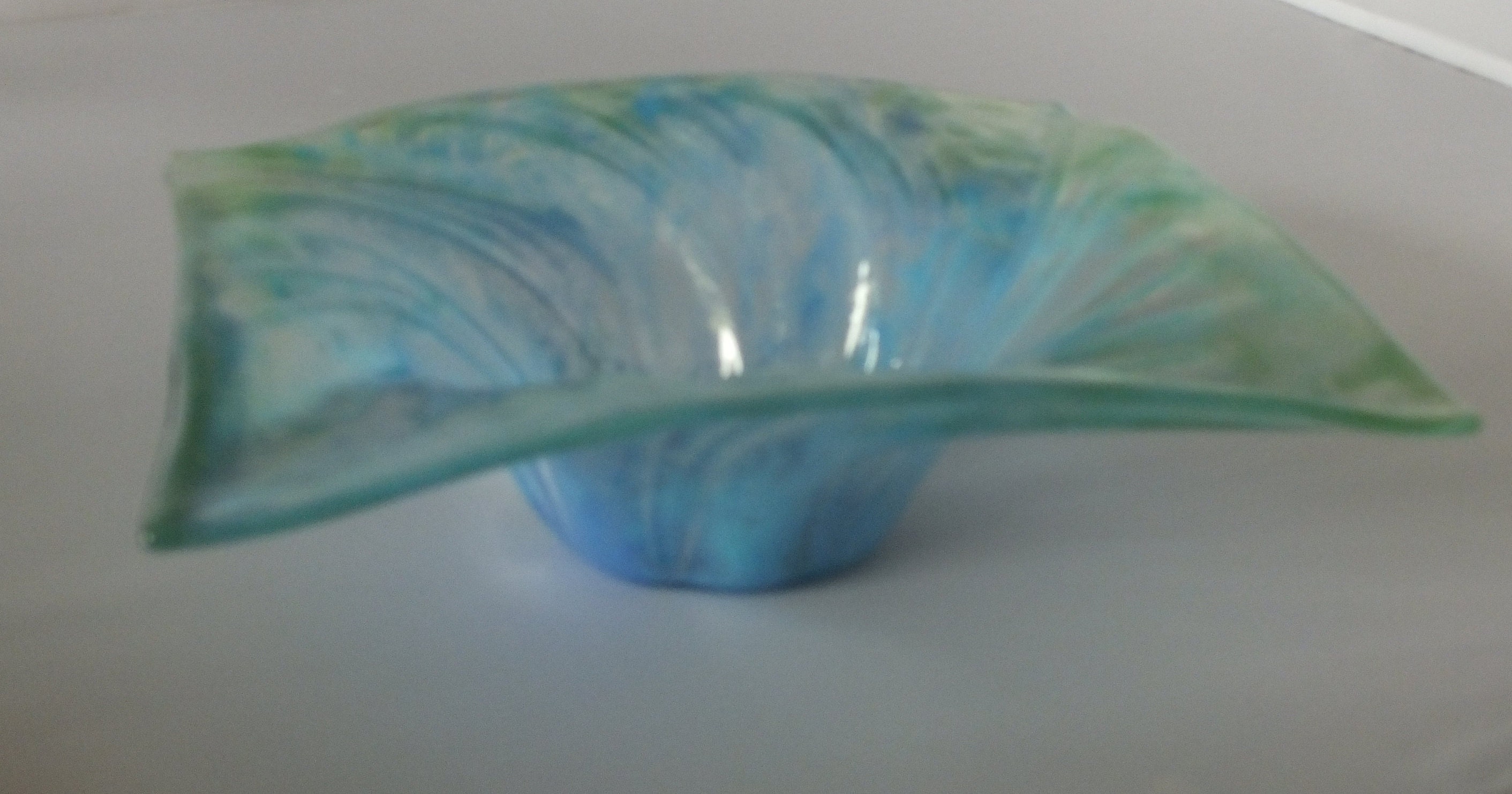 Fused and Slumped Glass Dish With a Twist - Etsy