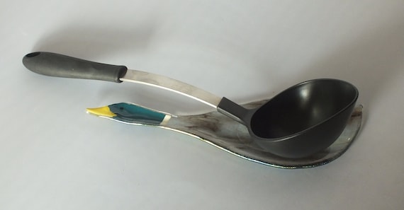 Fused Glass Mallard Duck Spoon Rest | Etsy