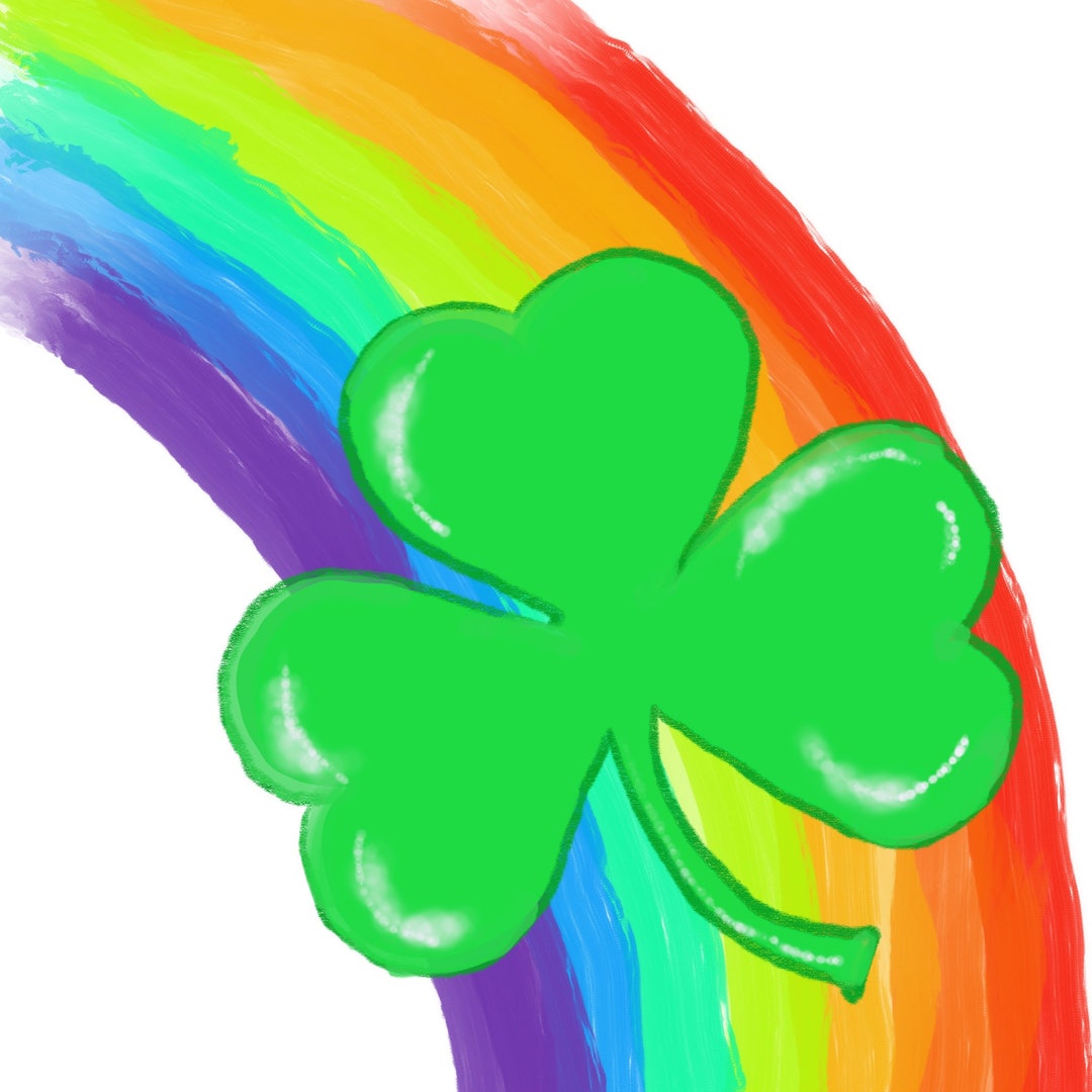 Shamrock Rainbow Image Digital File - Etsy