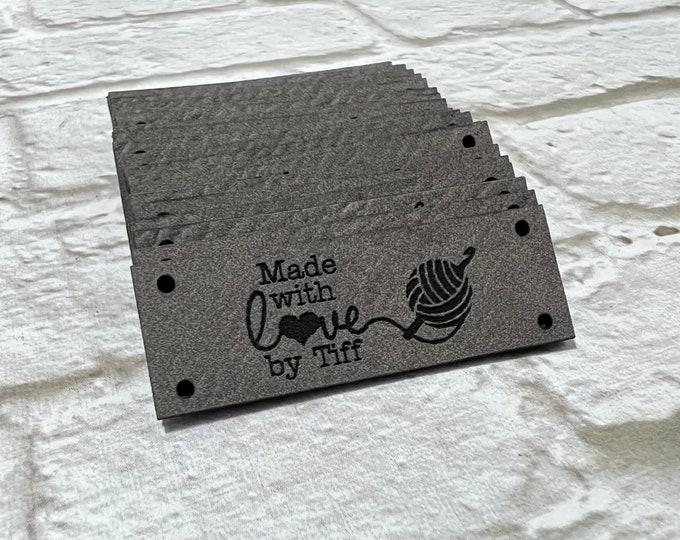 PU Leather Hat Tags, Custom Faux Leather Knitting, Crochet, Custom Tags ...