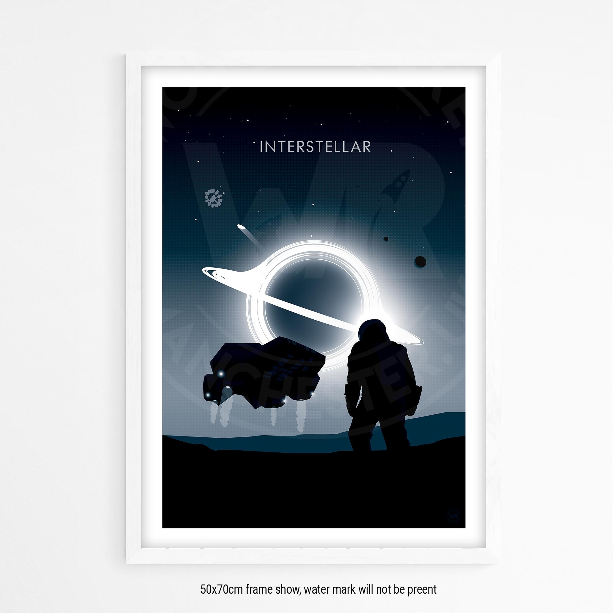 Interstellar typography interstellar poster scifi minimal print A3 ...