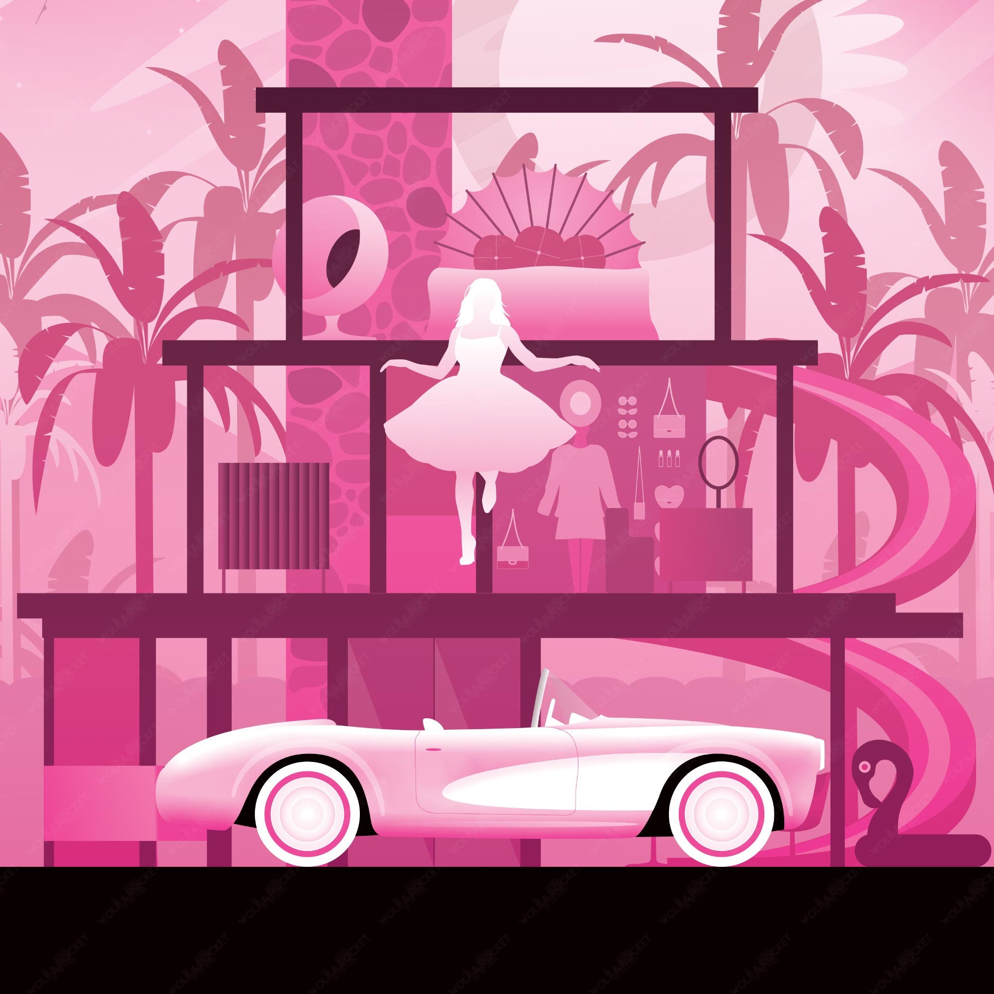 Barbie movie poster print, wall art, minimalist poster, film poster ...