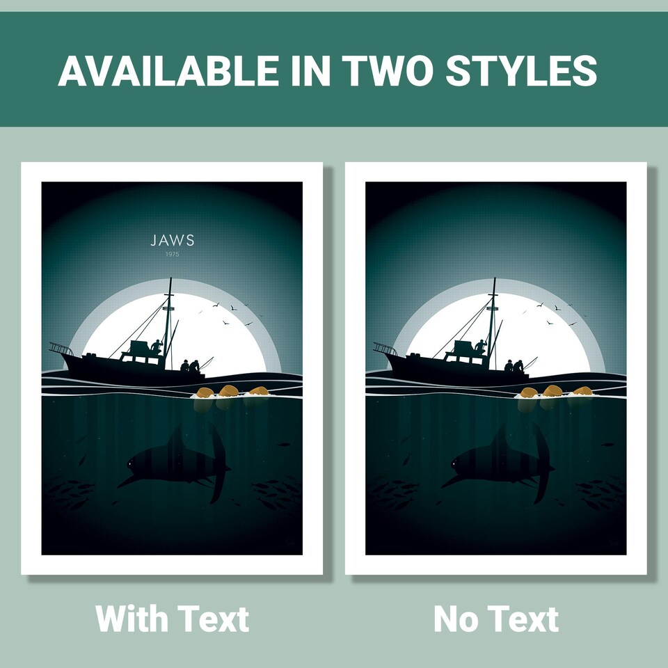 Jaws Poster, Home Decor, Wall Art, Movie Poster Designed & Sold By Ryan ...