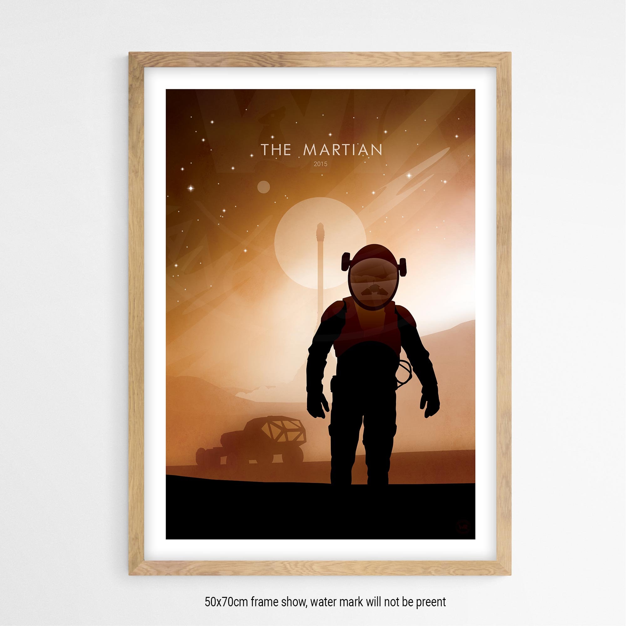 The Martian Movie Poster Print, Wall Art, Minimalist Poster, Film ...