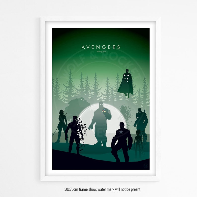 Marvel Avengers Infinity War Poster Print Movie Posters Wall | Etsy