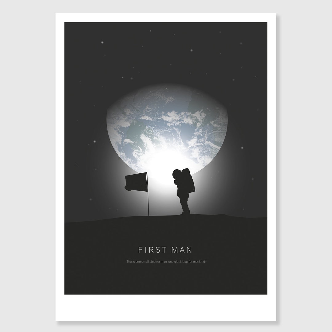 First Man Movie Poster, Poster Print, Astronomy Print. Minimalist ...