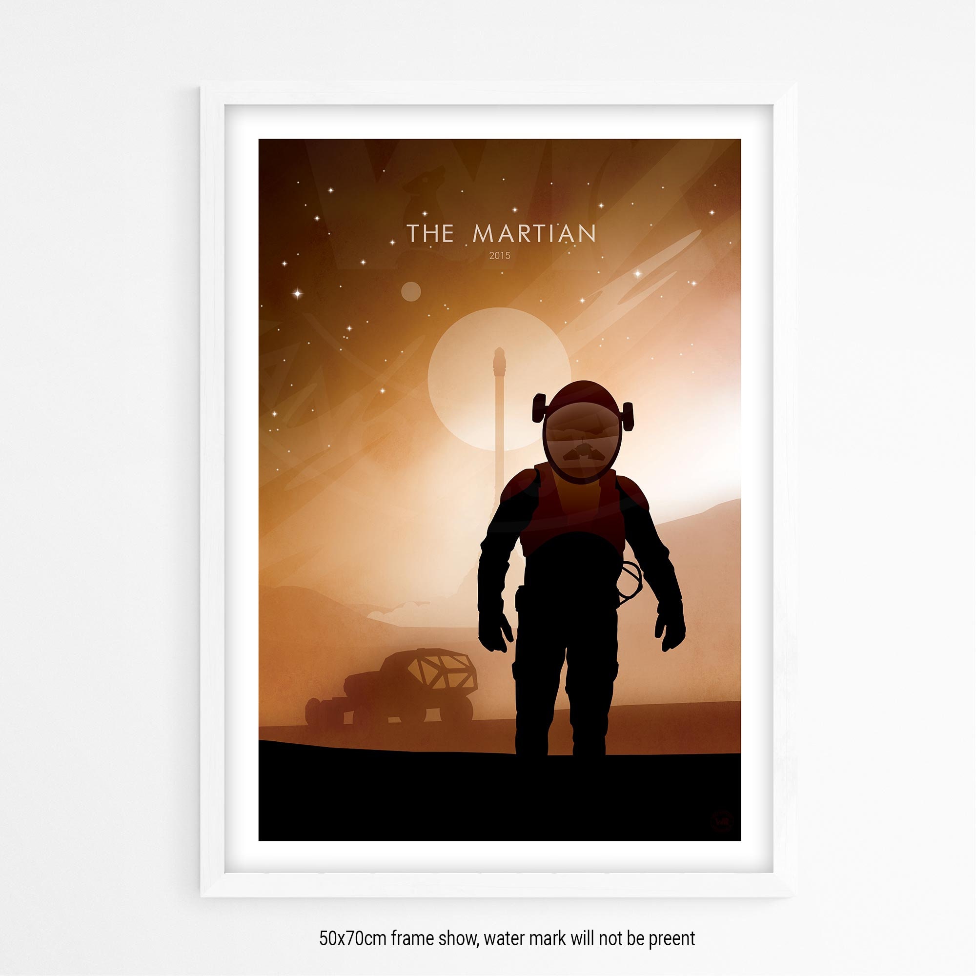 The Martian Movie Poster Print, Wall Art, Minimalist Poster, Film ...
