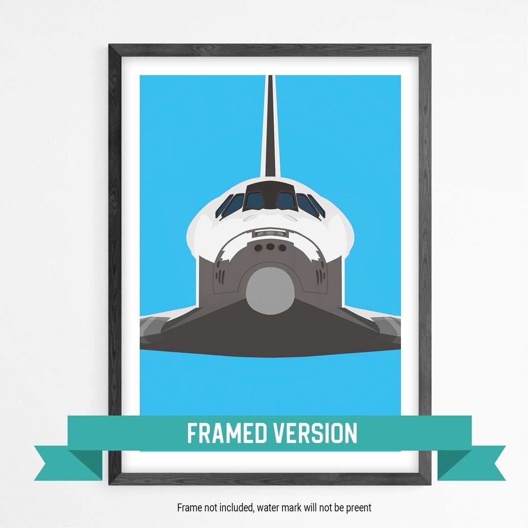 Nasa Space Shuttle Framed Print Minimalist Poster Print - Etsy