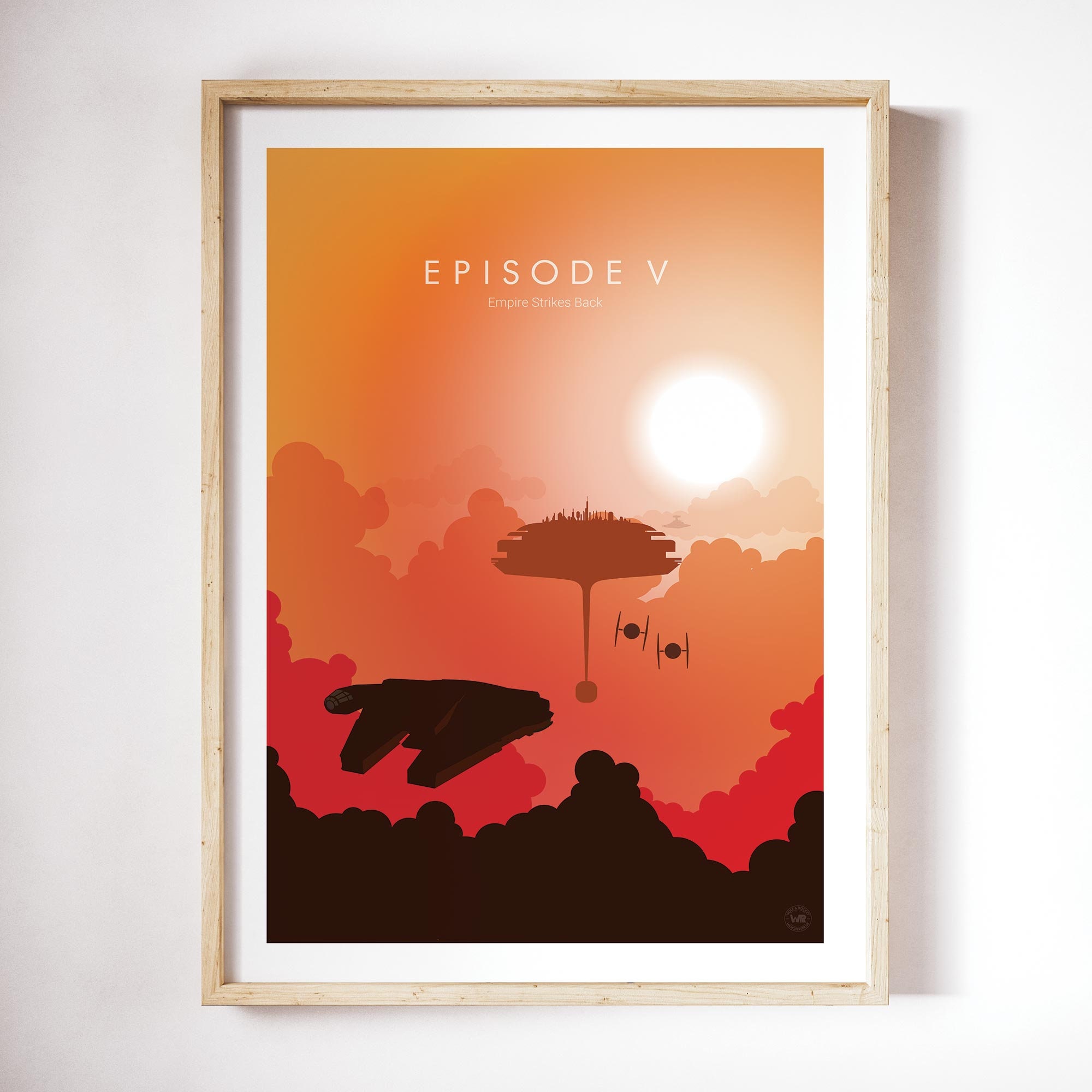 Wall Art Star Wars Poster minimalist print film art Empire Strikes Back ...