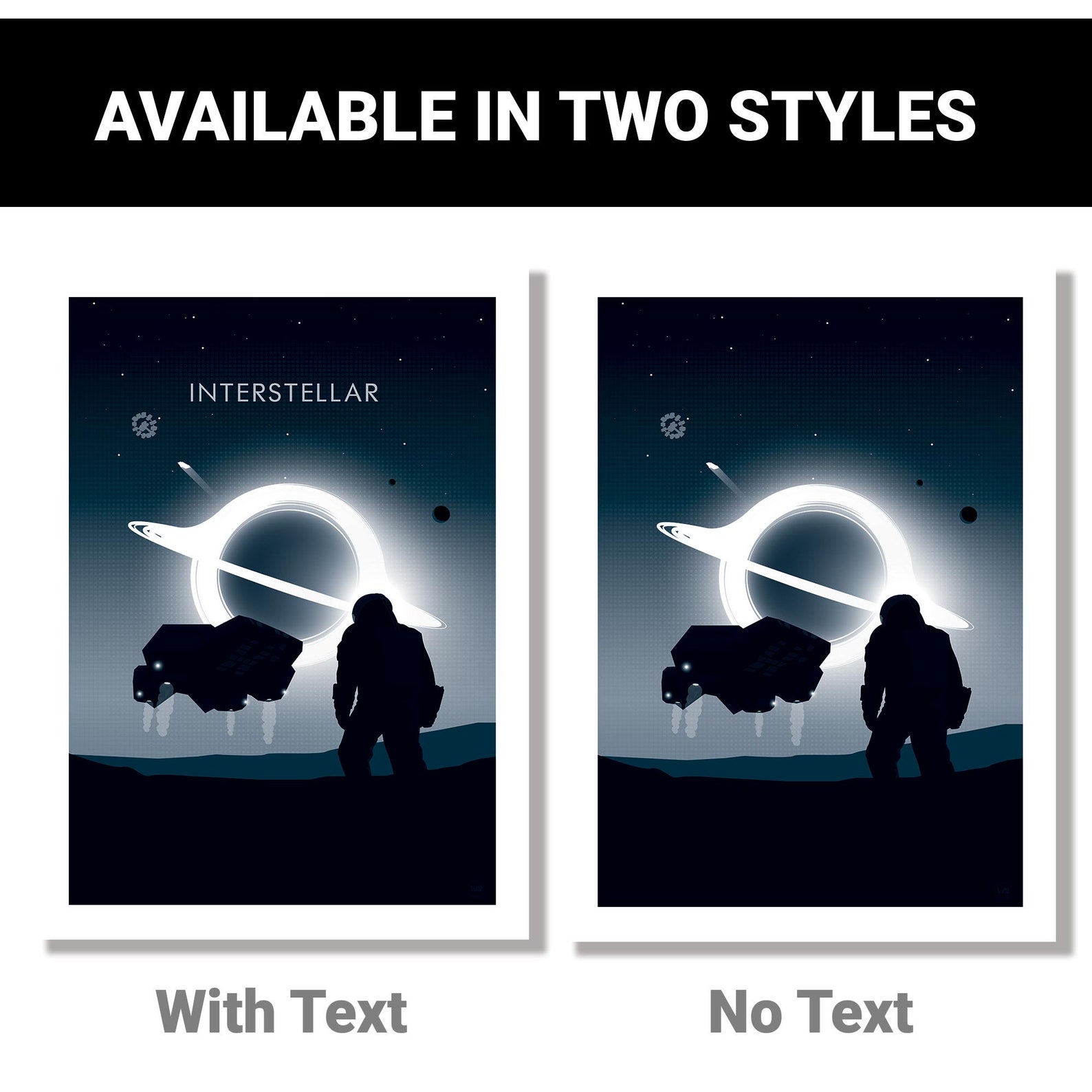 Interstellar Film Poster Minimalist Poster Geek Decor | Etsy