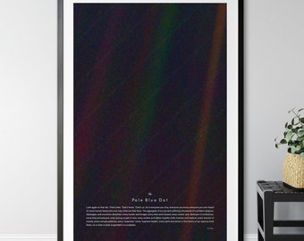 Carl Sagan Print, Pale Blue Dot Print, Carl Sagan Quote, Science Gift ...