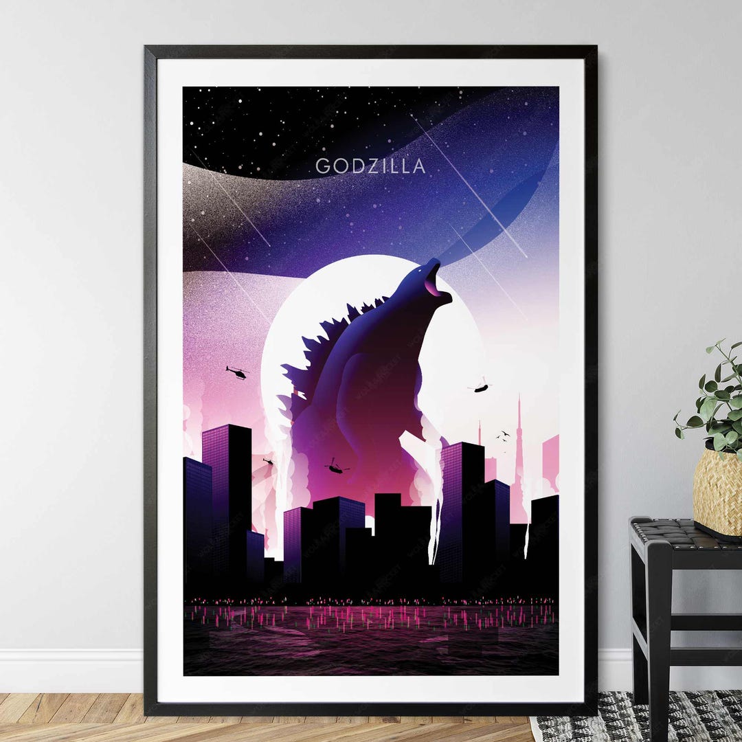 Godzilla Poster | Minimalist Poster | Geek Decor | Home Decor | Wall ...