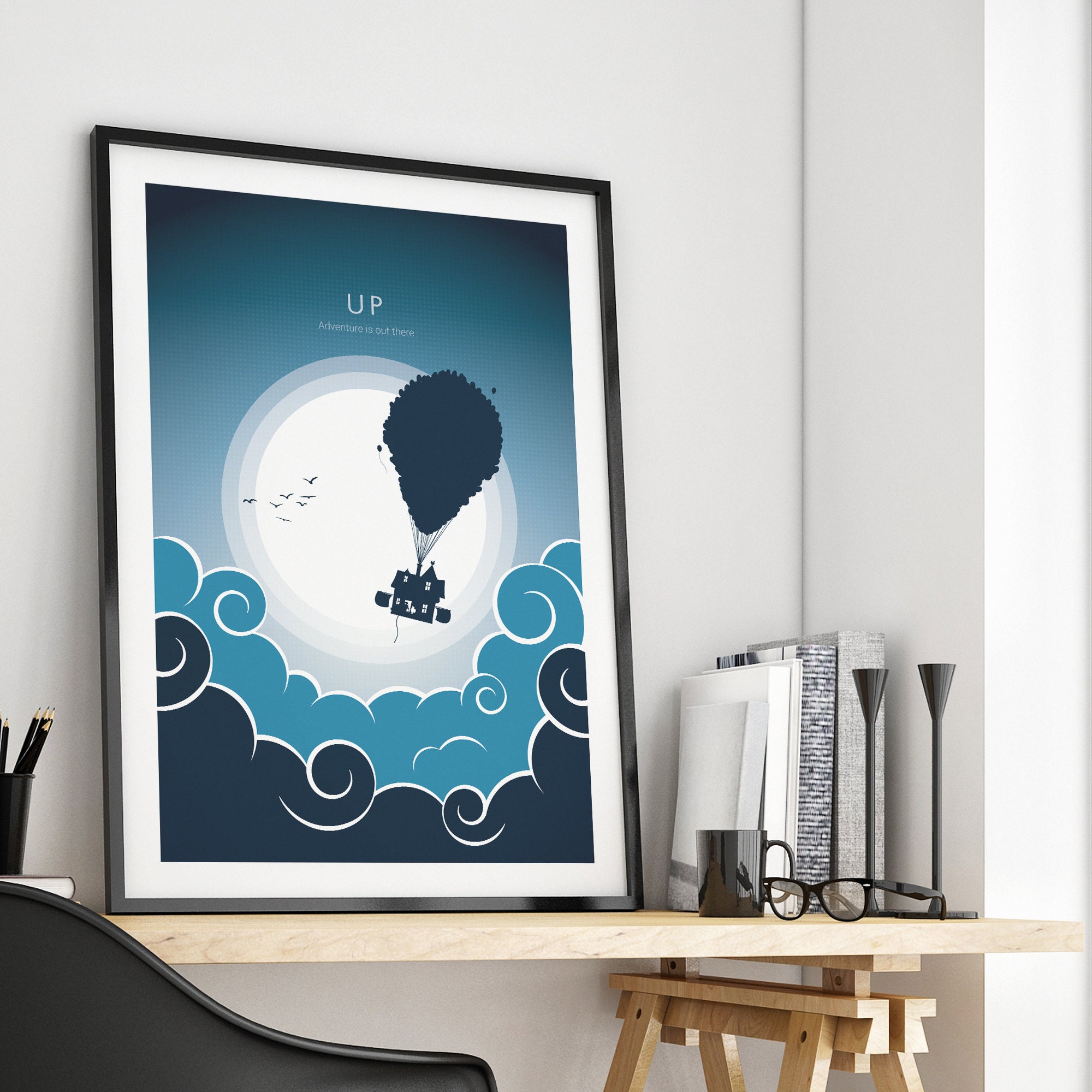 Disney UP Poster Print Movie Posters Wall Art Minimalist | Etsy