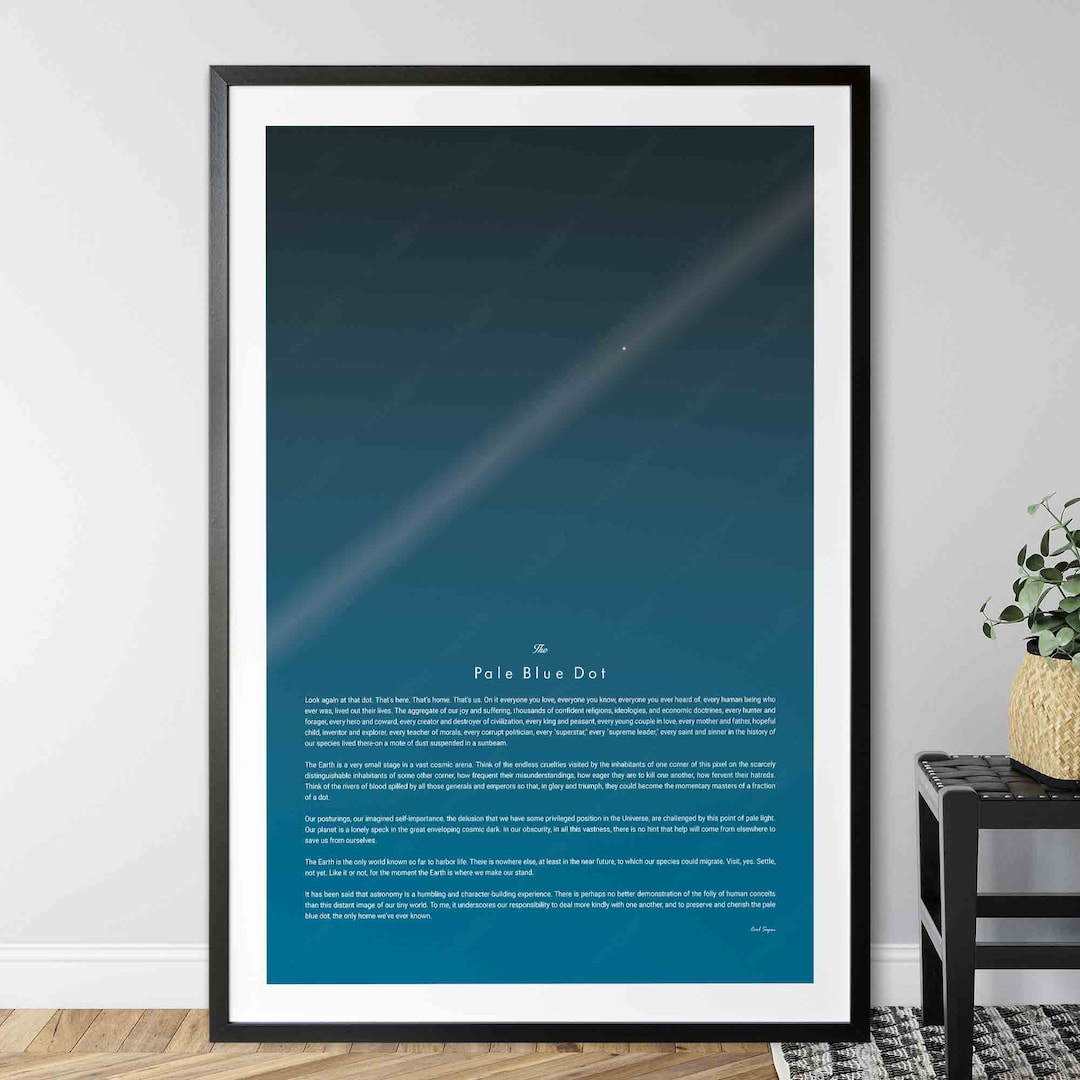 Carl Sagan the Pale Blue Dot Print Quote Poster Print, Full Quote ...