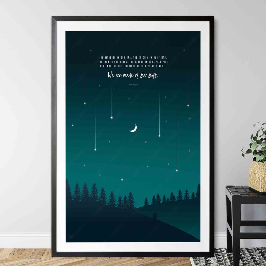 Carl Sagan Quote Poster - We Are Made of Star Stuff, Inspirational ...