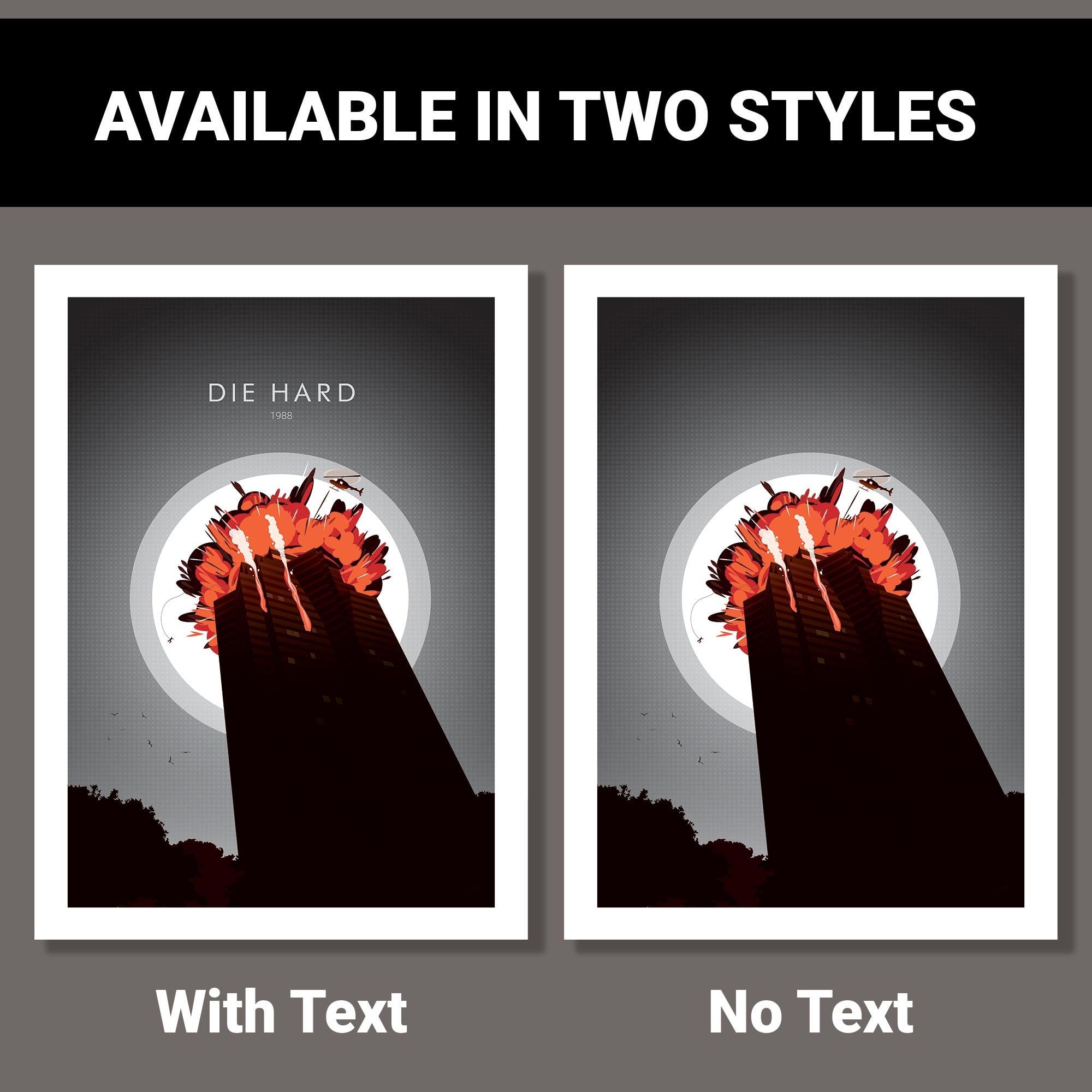 Die Hard Poster | minimalist poster | Geek decor sold by Custom ...