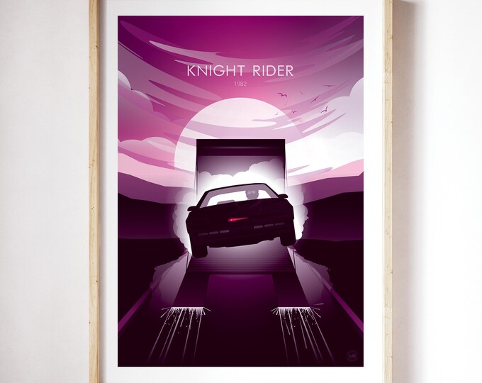 Knight Rider Poster | Minimalist Poster | Geek Decor | Home Decor ...