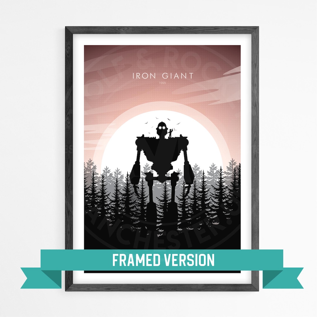 Iron Giant Framed Movie Print, Wall Art, Home Decor, Movie Poster - Etsy