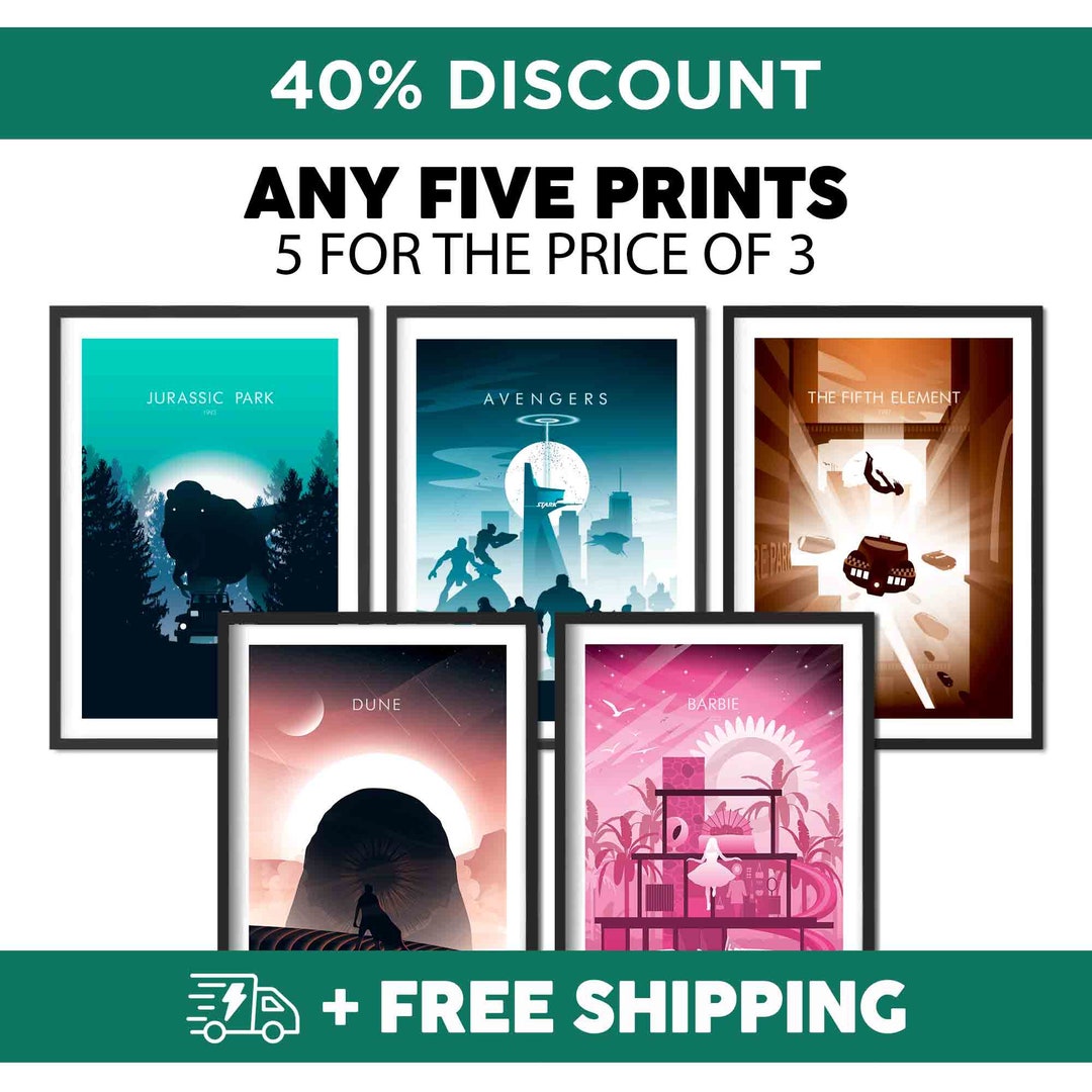 Movie Posters Any 5 for 3 Poster Prints Wall Art Home Decor - Etsy