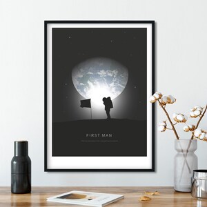 First Man Movie Poster, Poster Print, Astronomy Print. Minimalist ...