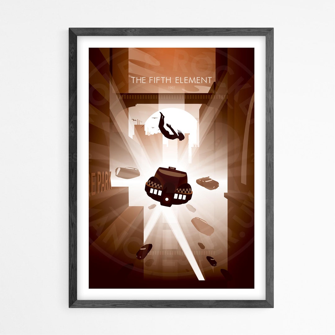 The Fifth Element Movie Poster Print, Wall Art, Minimalist Poster, Film ...