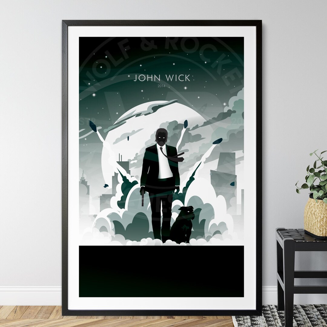 John Wick Film Poster | Minimalist Poster | | Home Decor | Wall Art ...