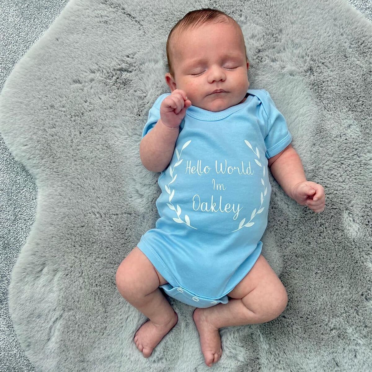 Personalised Hello World Baby Grow - Etsy UK