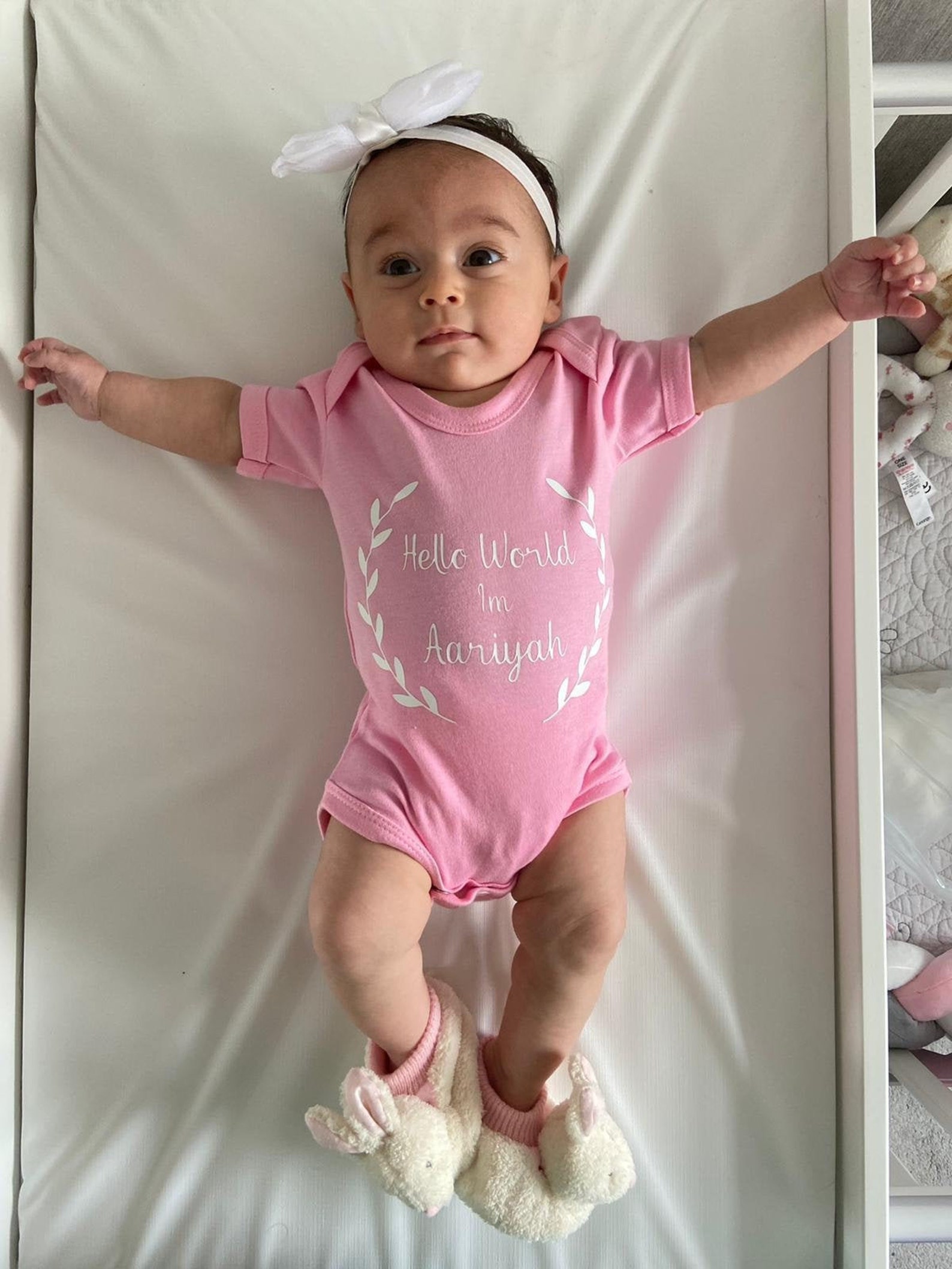 Personalised Hello World Baby Grow - Etsy UK