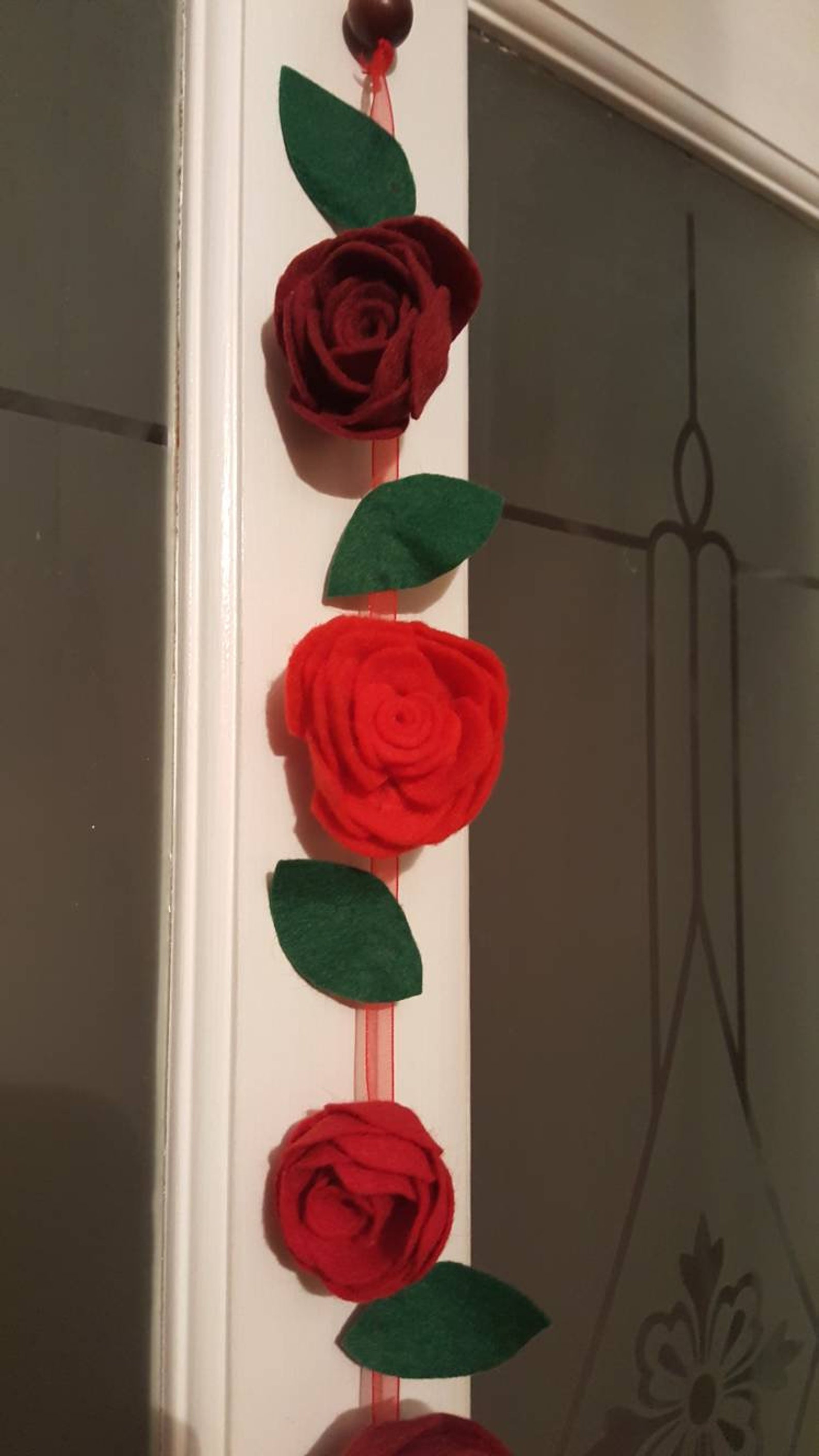 Red Rose Hanging With Spiral Crystal Cage - Etsy