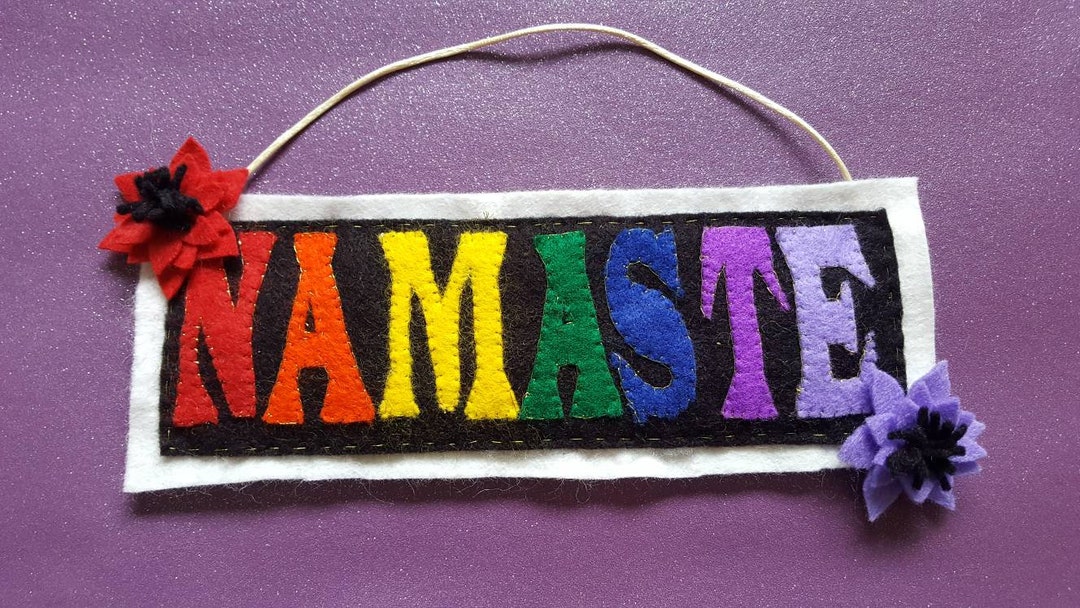 Felt Namaste Wall/door Hanging Sign, Can Be Made in Colours to Order - Etsy