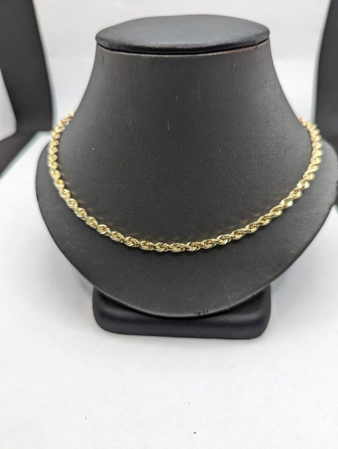 Solid 14k Yellow Gold Rope Chain 3.5mm Wide 22 Inch Long 22.4 Grams ...