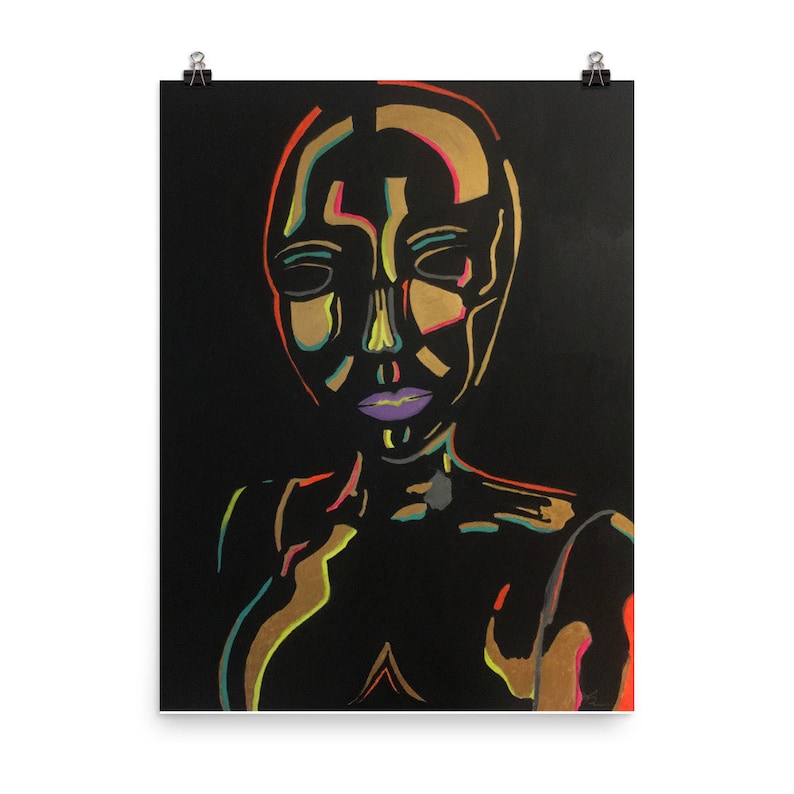 Bronze Naomi - Art Print | Gloss Print, Poster Print, Black and Gold ...
