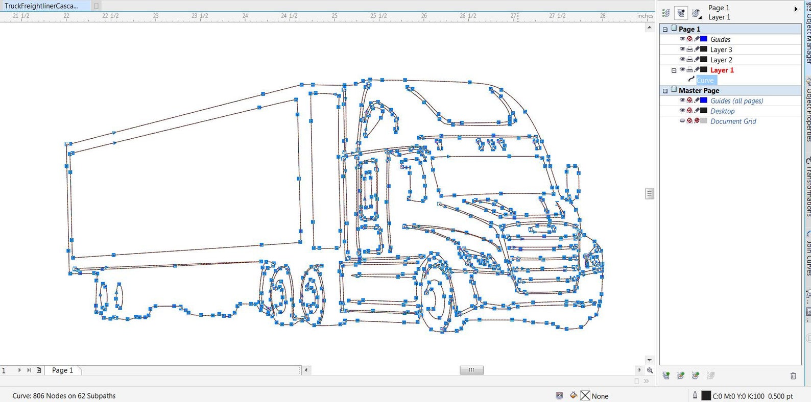 Freightliner Cascadia Truck SVG File Detailed Vector for - Etsy