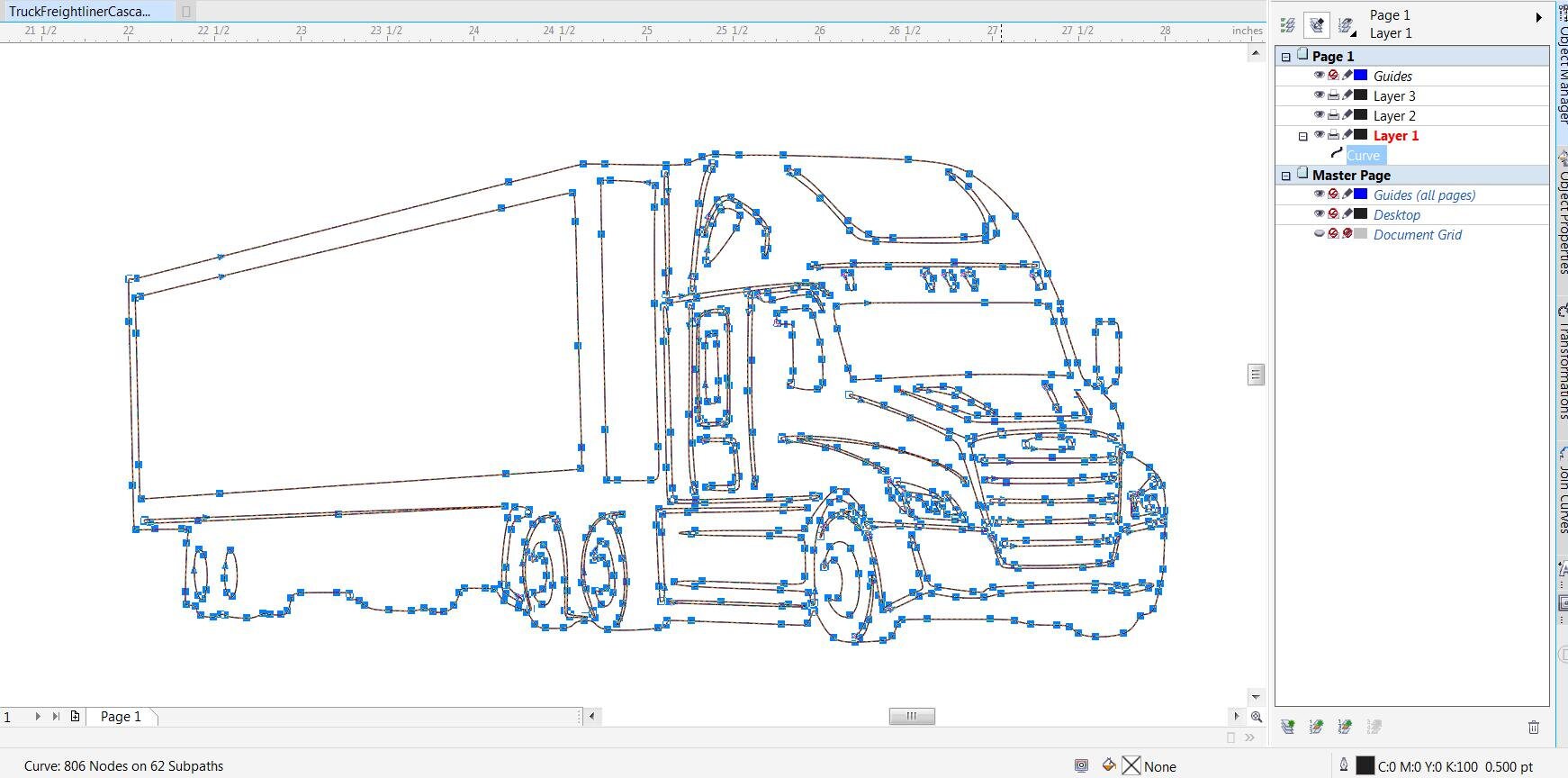 Freightliner Cascadia Truck SVG File Detailed Vector for - Etsy